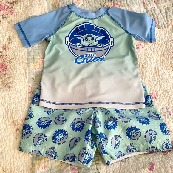 Star Wars | Swim | Star Wars Toddler Boys Swim Set Rash Guard Shorts ...